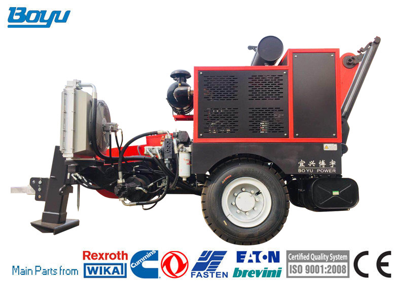 100kn 158hp Peralatan Penarik Kabel Hidrolik Penarik Garis Overhead